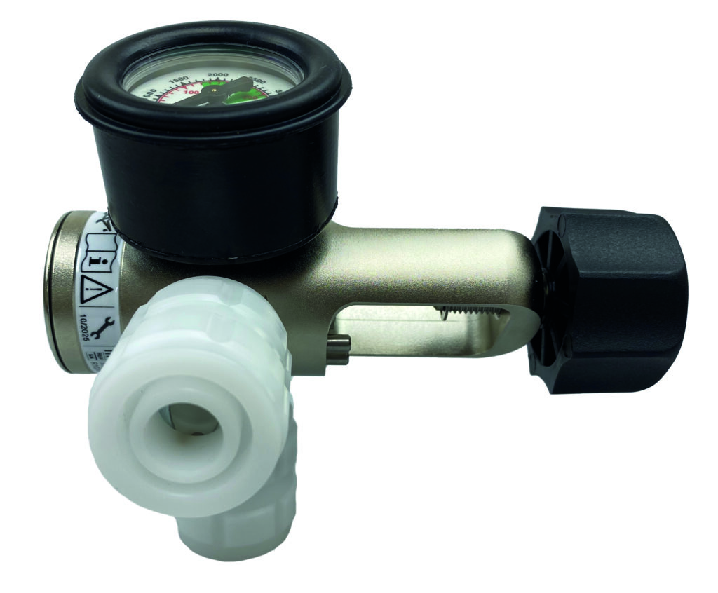 Oxygen Regulator, Pin Index, 2 x BS Schrader - Meditech